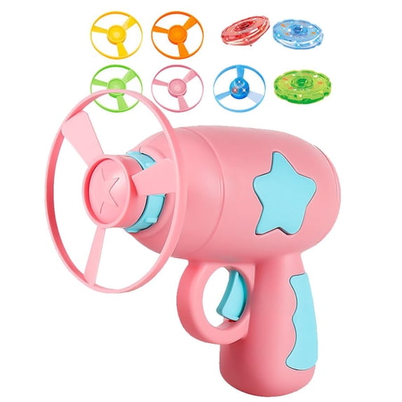 Cat Fetch Toy, Interactive Light-Up Flying Disc Launcher with Colorful ...