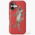 Cat Fighter Cartoon Character Art Tough Case for iPhone 17 through 11 ...