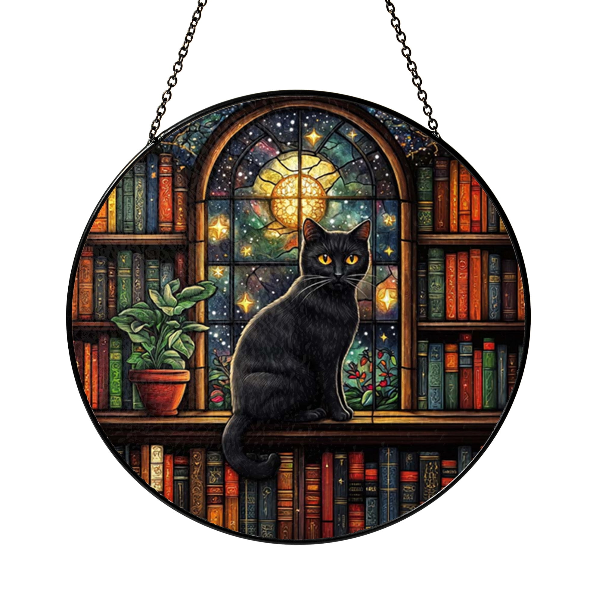 Cat Figure Glass Suncatcher – Home Window Decor - Walmart.com