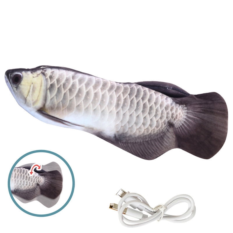 Cat Fish Toy, Realistic Flopping Fish Dog Toy, Electric Moving Fish ...