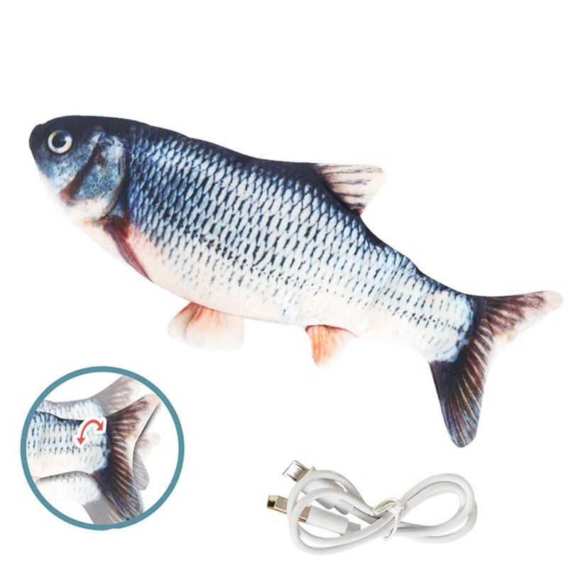 Cat Fish Toy, Realistic Flopping Fish Rocking Dog Toy, Electric Moving ...