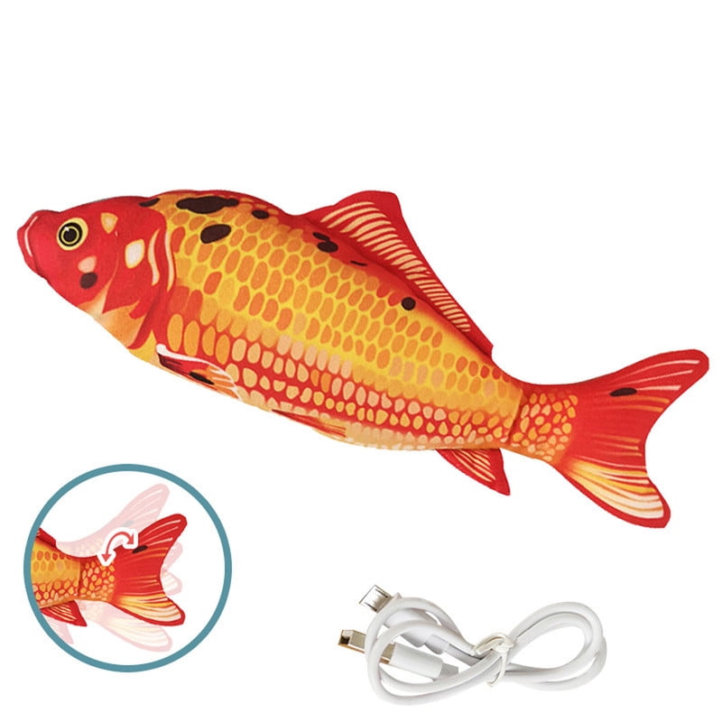 Cat Fish Toy, Realistic Flopping Fish Rocking Dog Toy, Electric Moving ...