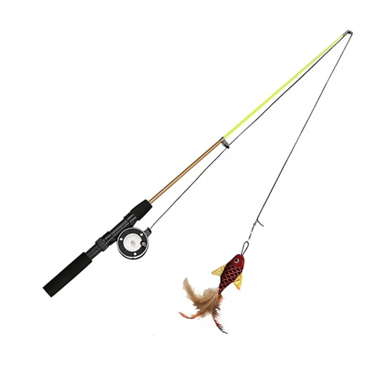 Cat Fishing Rod Toy Funny Cat Stick Flexible Interactive Telescopic ...