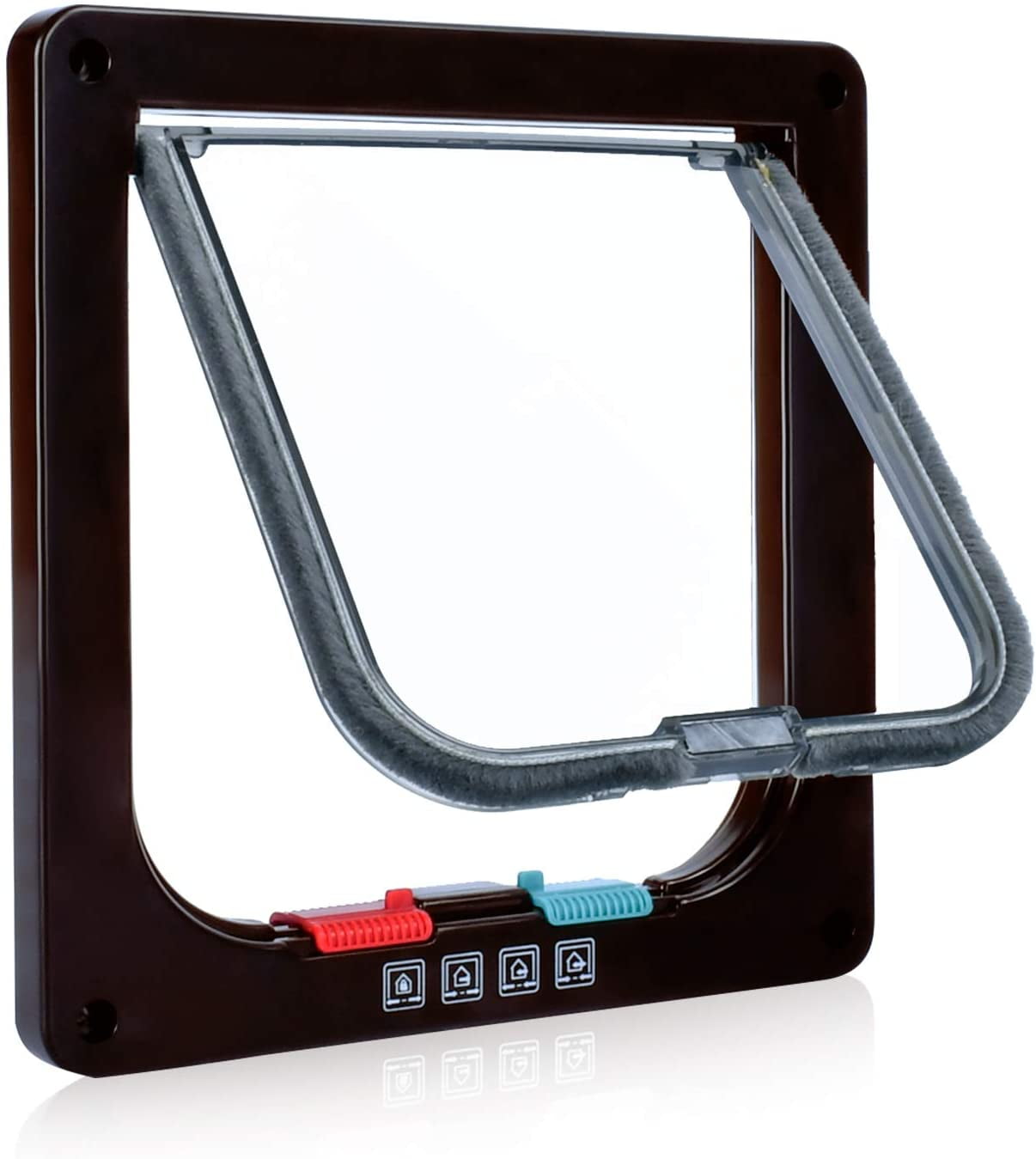 Cat Flap, 4 Way Manual Lock, Energy Saving, Weatherproof, Practical ...