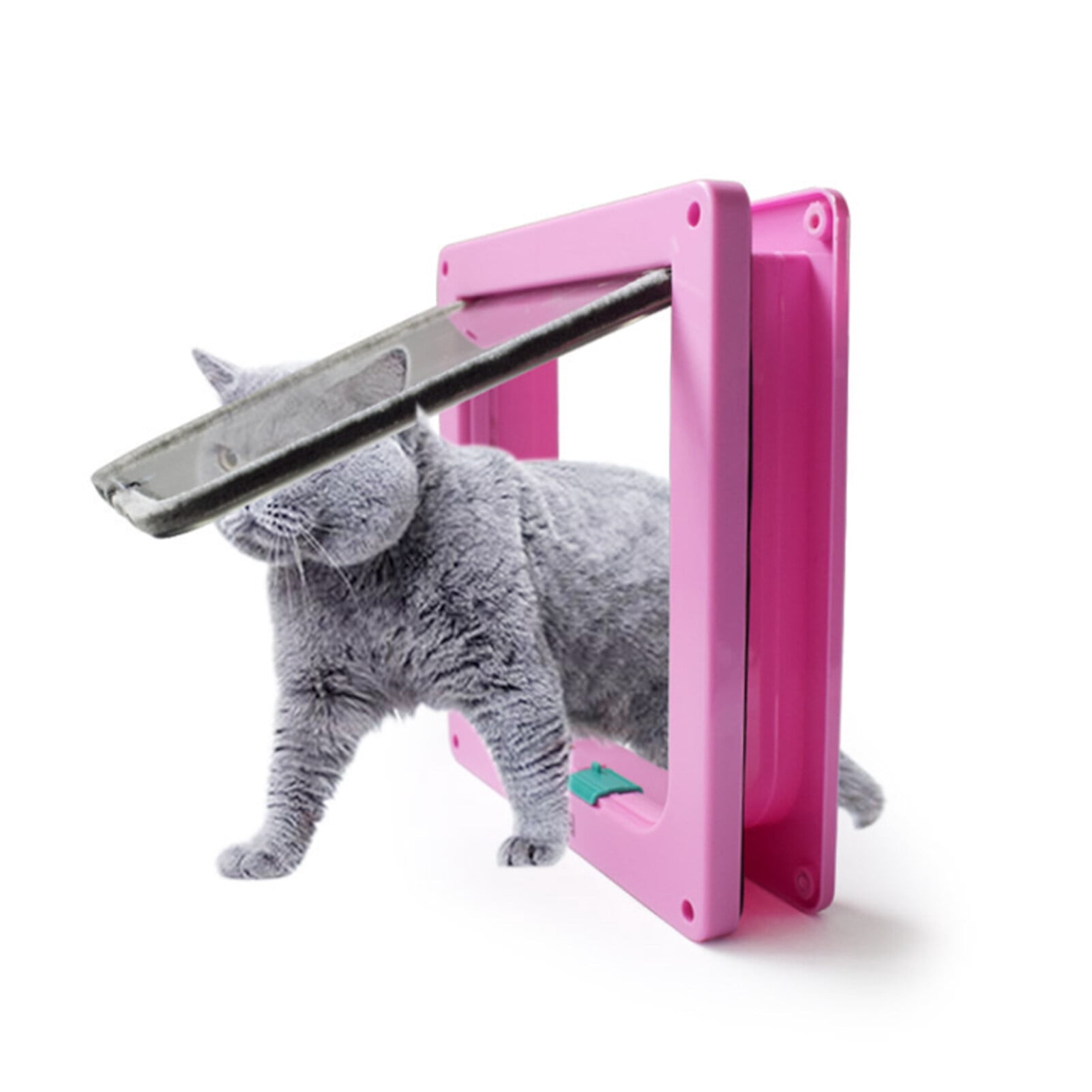 Cat Flap Door 4 Way Locking Pet Cat Puppy Door for Interior Exterior ...