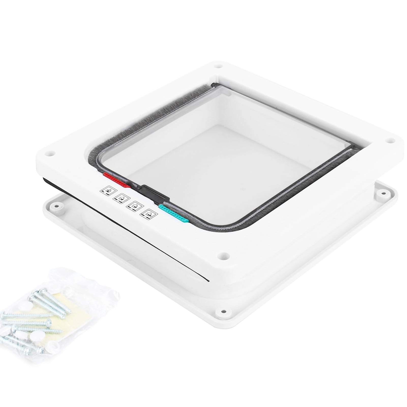 Cat Flap Door with Transparent Flap, Easy Installation & Brush Strip ...