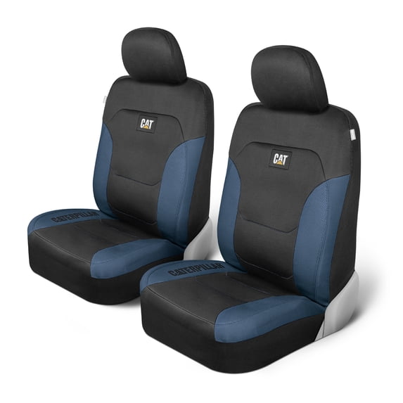 Caterpillar Car Seat Covers, 2 Pack, Black Blue MeshFlex, Airbag ...