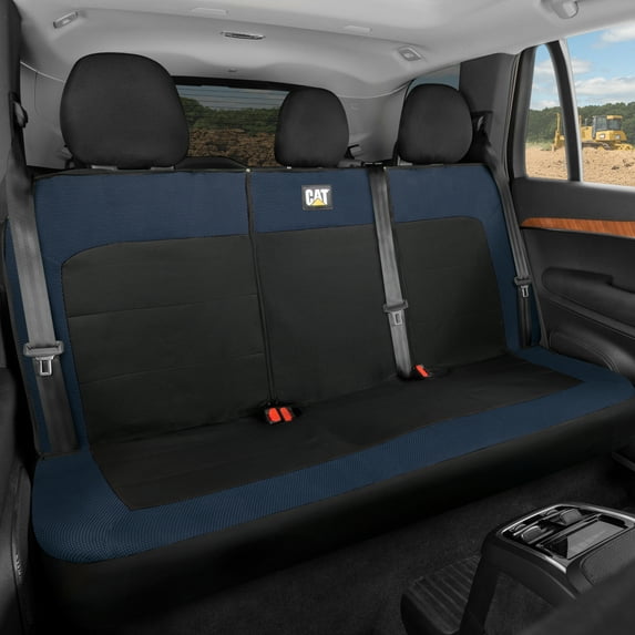Cat Flexfit Blue & Black Rear Seat Cover for Car – Durable Canvas ...
