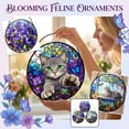 Cat & Flower Series Acrylic Puzzle Window Decoration, Creative Stained ...