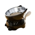 Cat Food Bowl with Stainless Steel Inner Bowl Raised Pet Feeding Dish ...