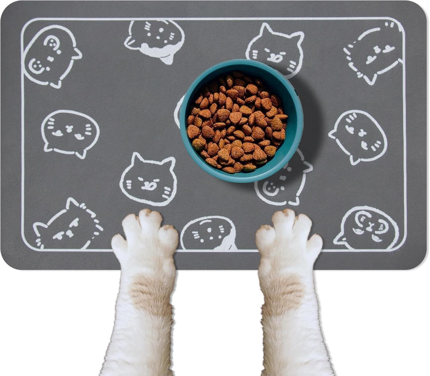 Cat Food Mat for Pet Dog Feeting Mats, Cat Mat for Food and Water, Non ...