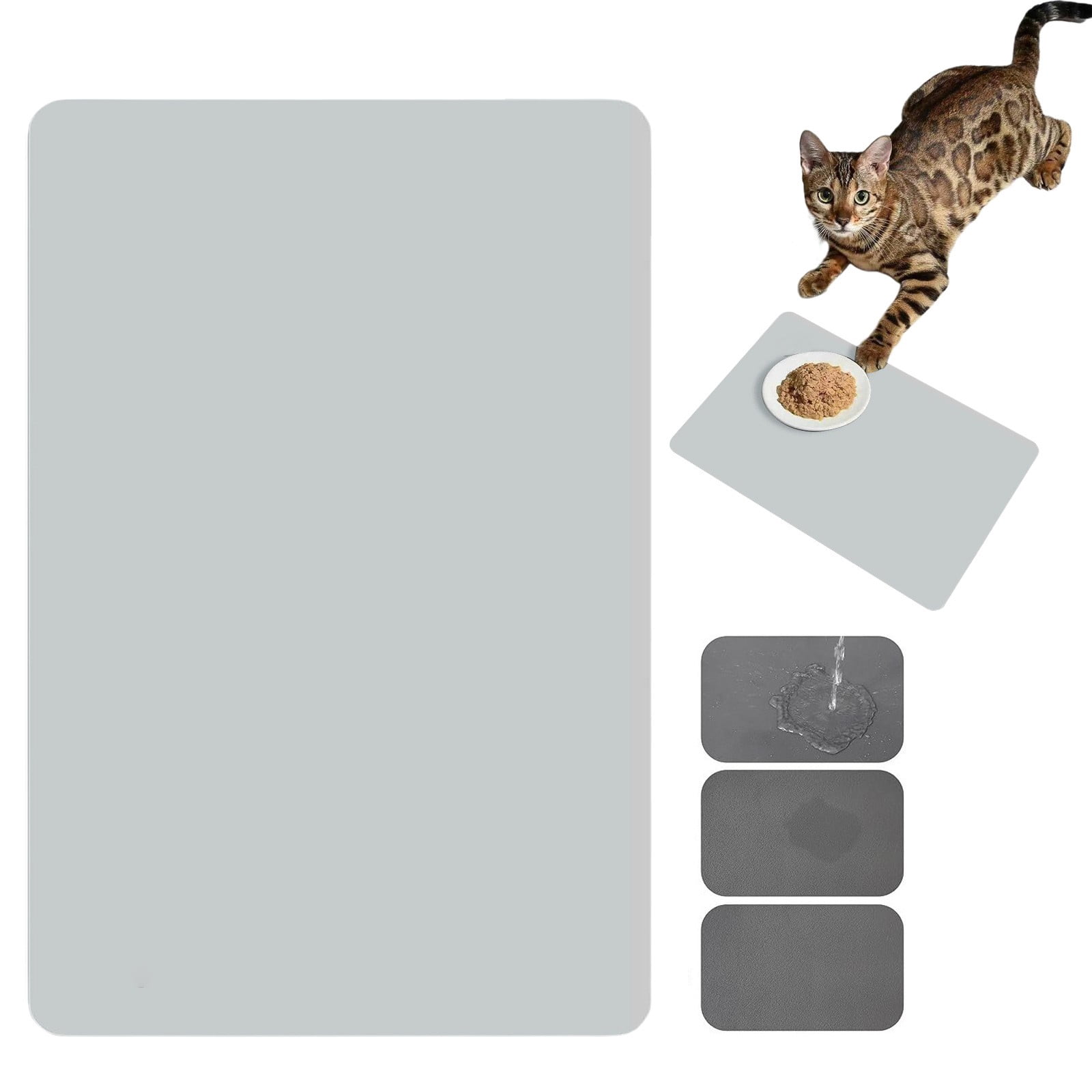 Cat Food Mat for Pet Dog Food Mat, Cat Mat for Food and Water, Cat ...