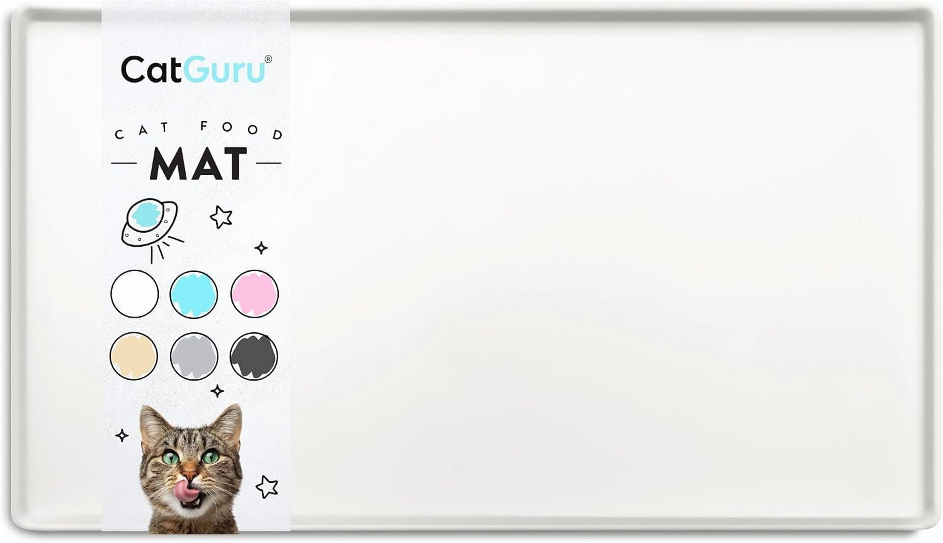 Cat Food Mat, Small & Large Pet Feeding Mat, 100% Waterproof Cat ...