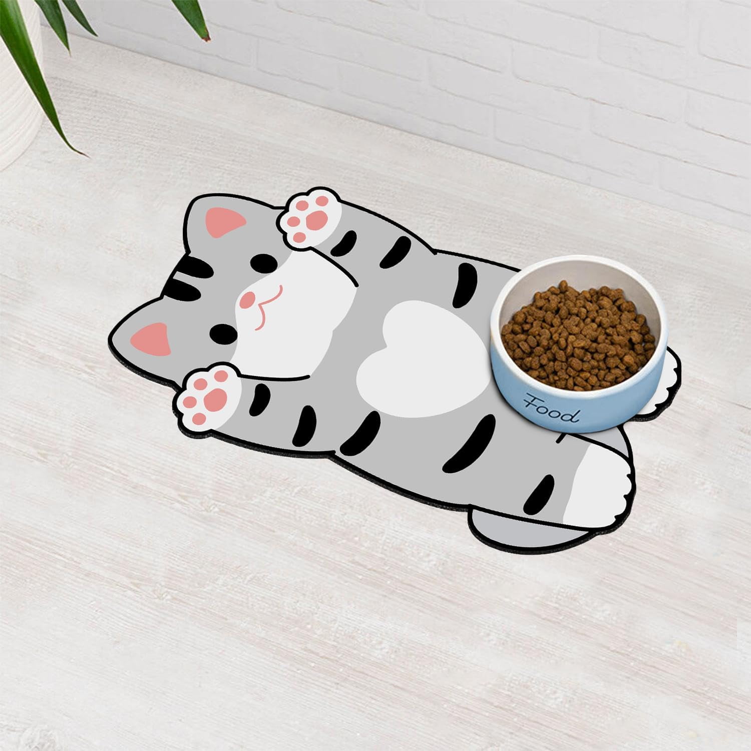 Cat Food Mat for Indoor Cats - No Stains Easy Clean Pet Supplies - Cat ...