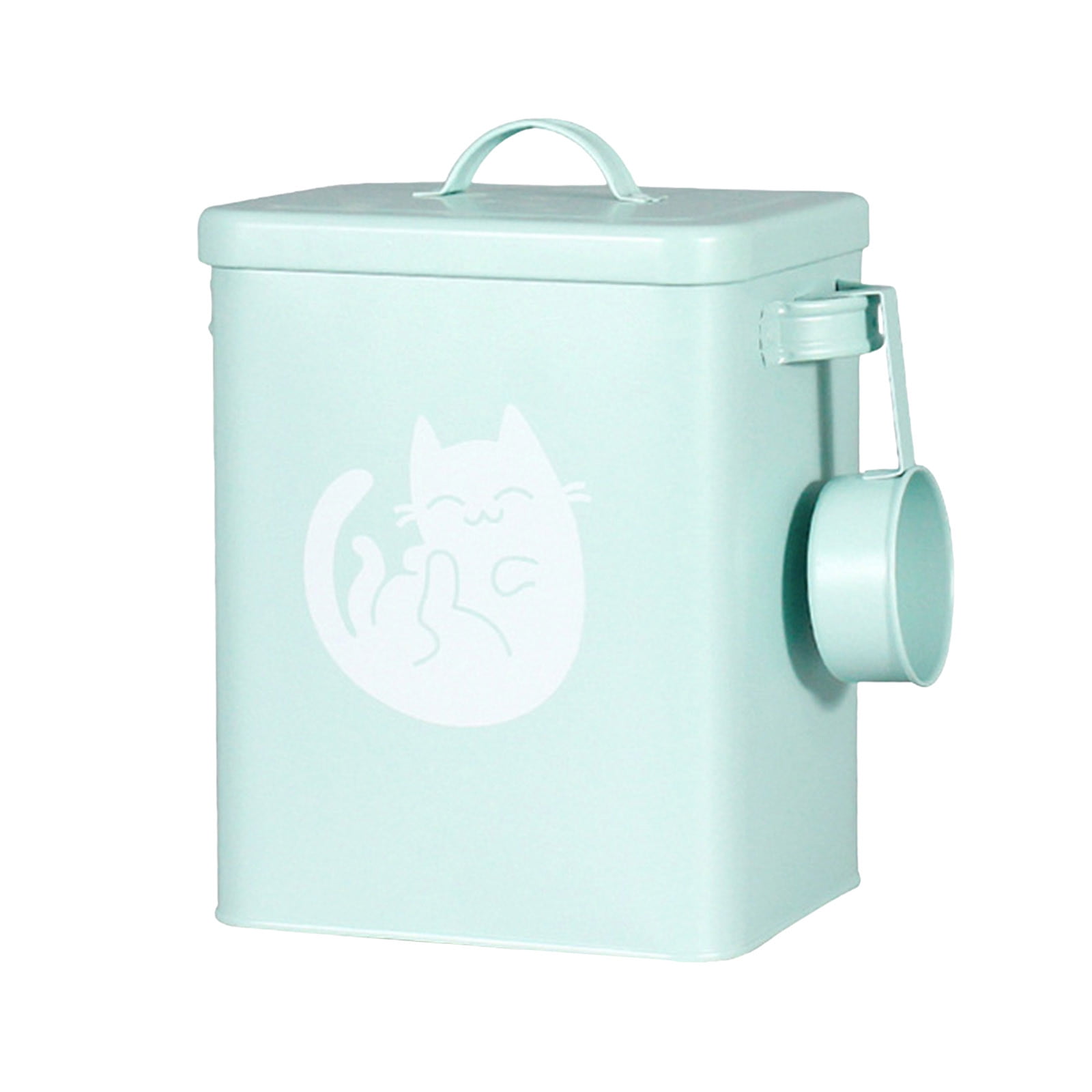 Cat Food Storage Container Airtight Galvanized Steel Pet Food Canister ...