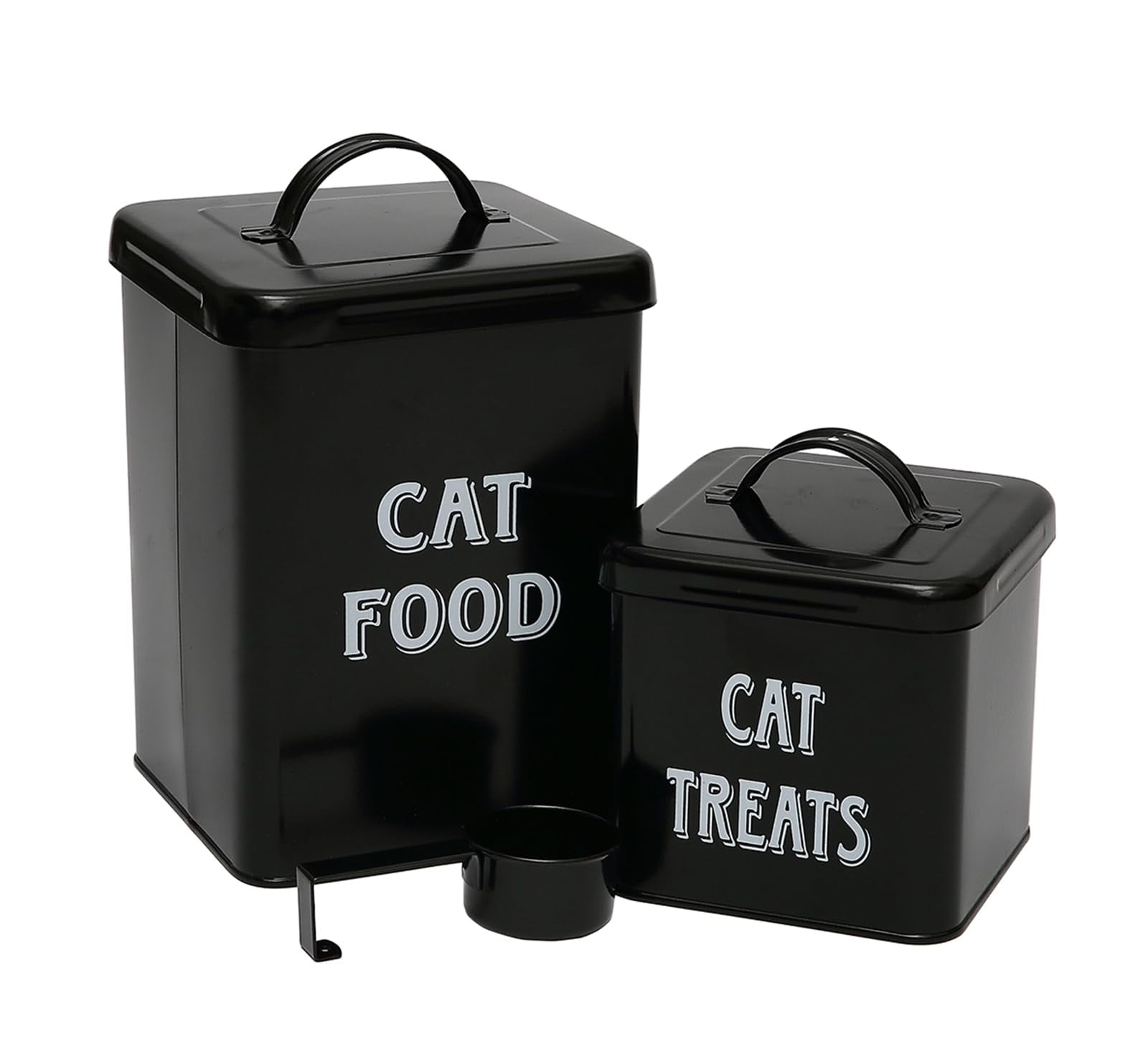 Cat Food Storage Container Farmhouse Pet Food Treats Holder With Lid ...