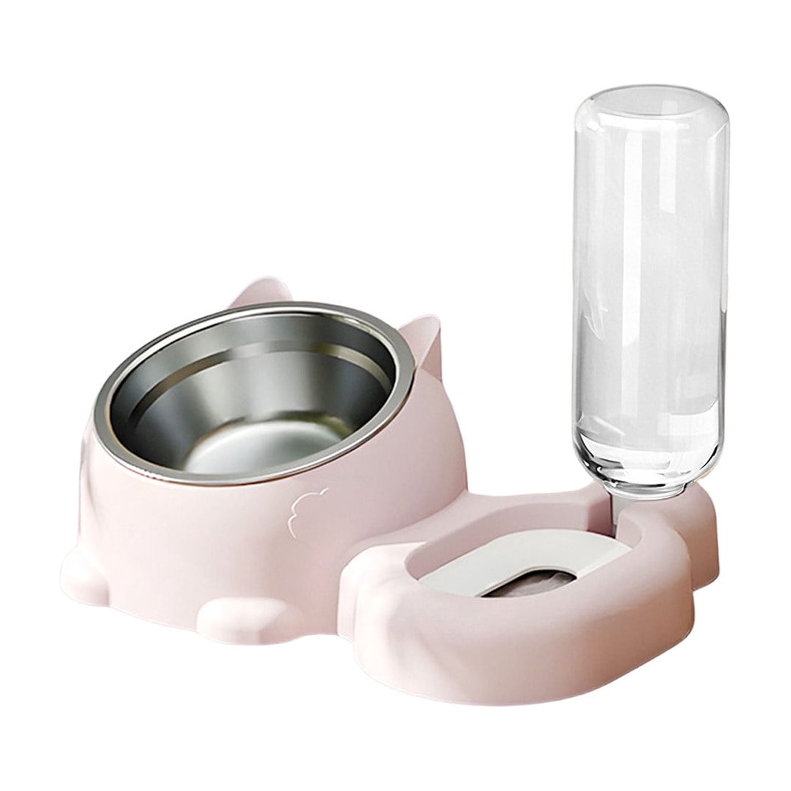 Cat Food and Water Bowl Set, Automatic Dog Dish Bowl with Water ...