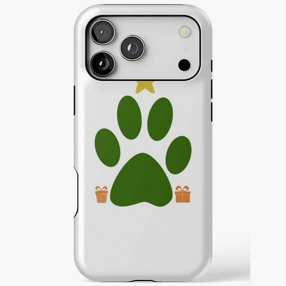 Cat Foot Christmas Tree Protective Case for iPhone 11 12 13 14 15 16 17 ...