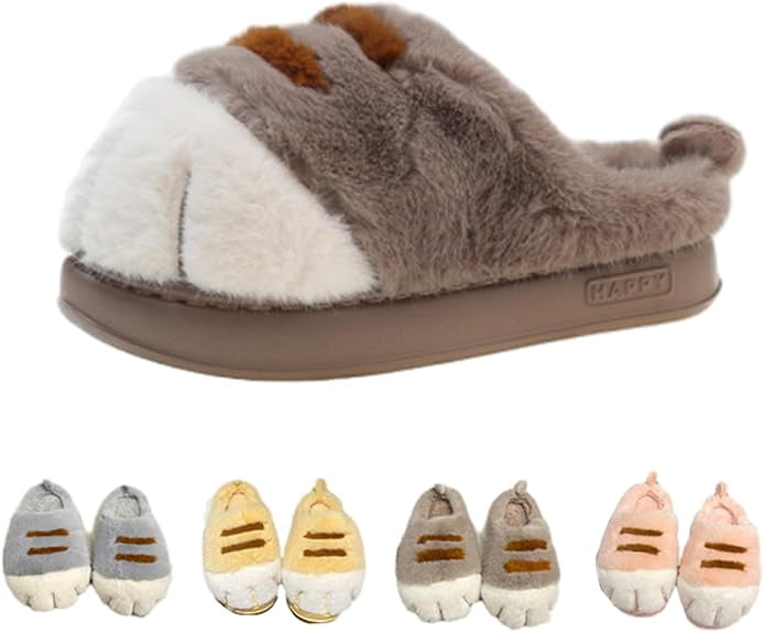 Cat Foot Slippers,Pantuflas Navideñas Familiares,Indoor Outdoor ...