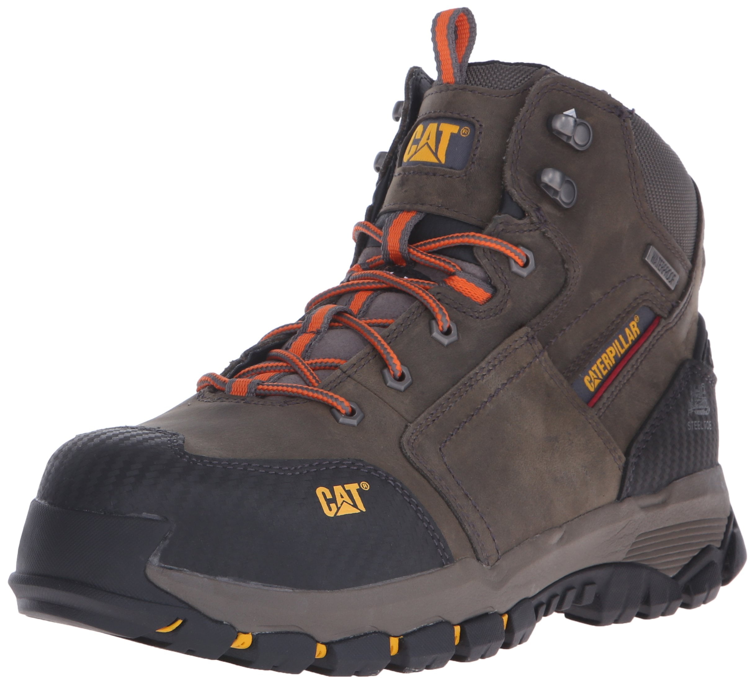 Cat Footwear Men's Navigator Mid 6 Inch Waterproof Steel Toe Boot, Dark ...