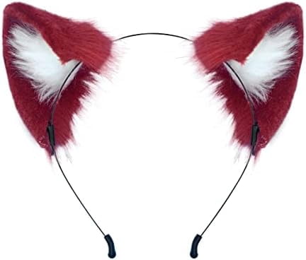 Cat Fox Faux Fur Ears Headband Cute Halloween Fancy Dress Cosplay ...