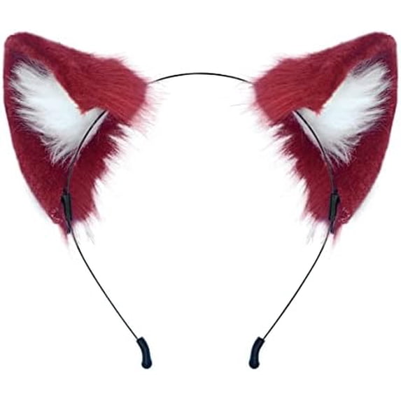 Cat Fox Faux Fur Ears Headband Cute Halloween Fancy Dress Cosplay ...