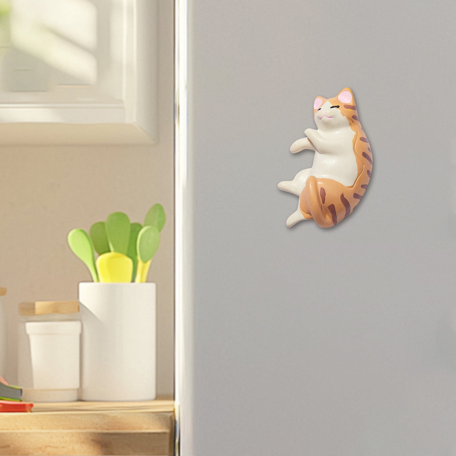 Cat Fridge Magnet, 3D Meow-Themed Sticker Set, Cute Pet Home Decor ...
