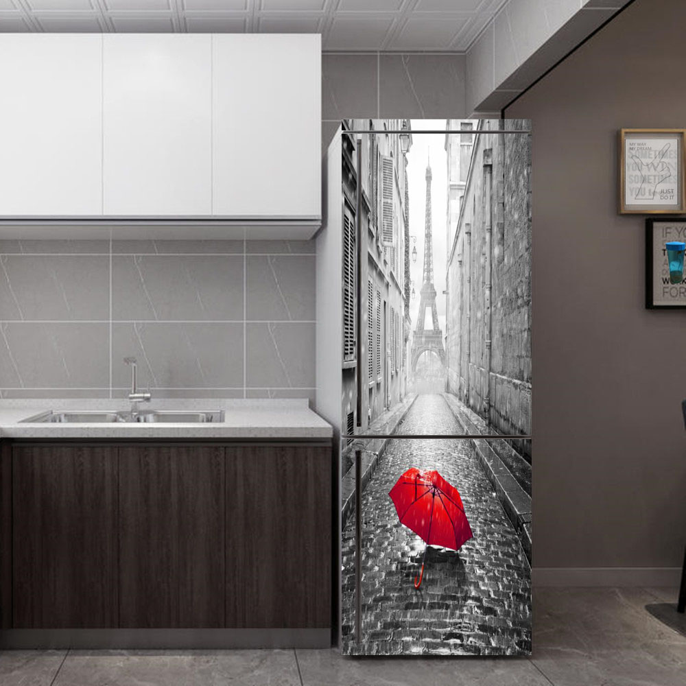 Cat Fridge Refrigerator Stickers Wall Decorative Vinyl Wallpaper For ...