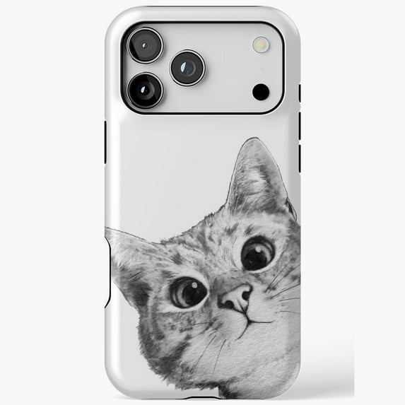Cat Funny Cute Animal Pet Art Cover for iPhone 11 12 13 14 15 16 17 Pro ...