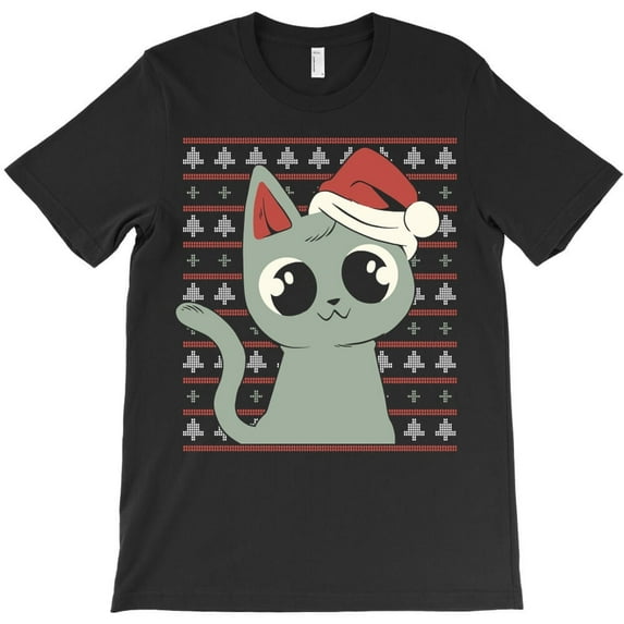 Cat Funny Sweater Funny Christmas Holiday Graphic H22689 T-Shirt, for ...