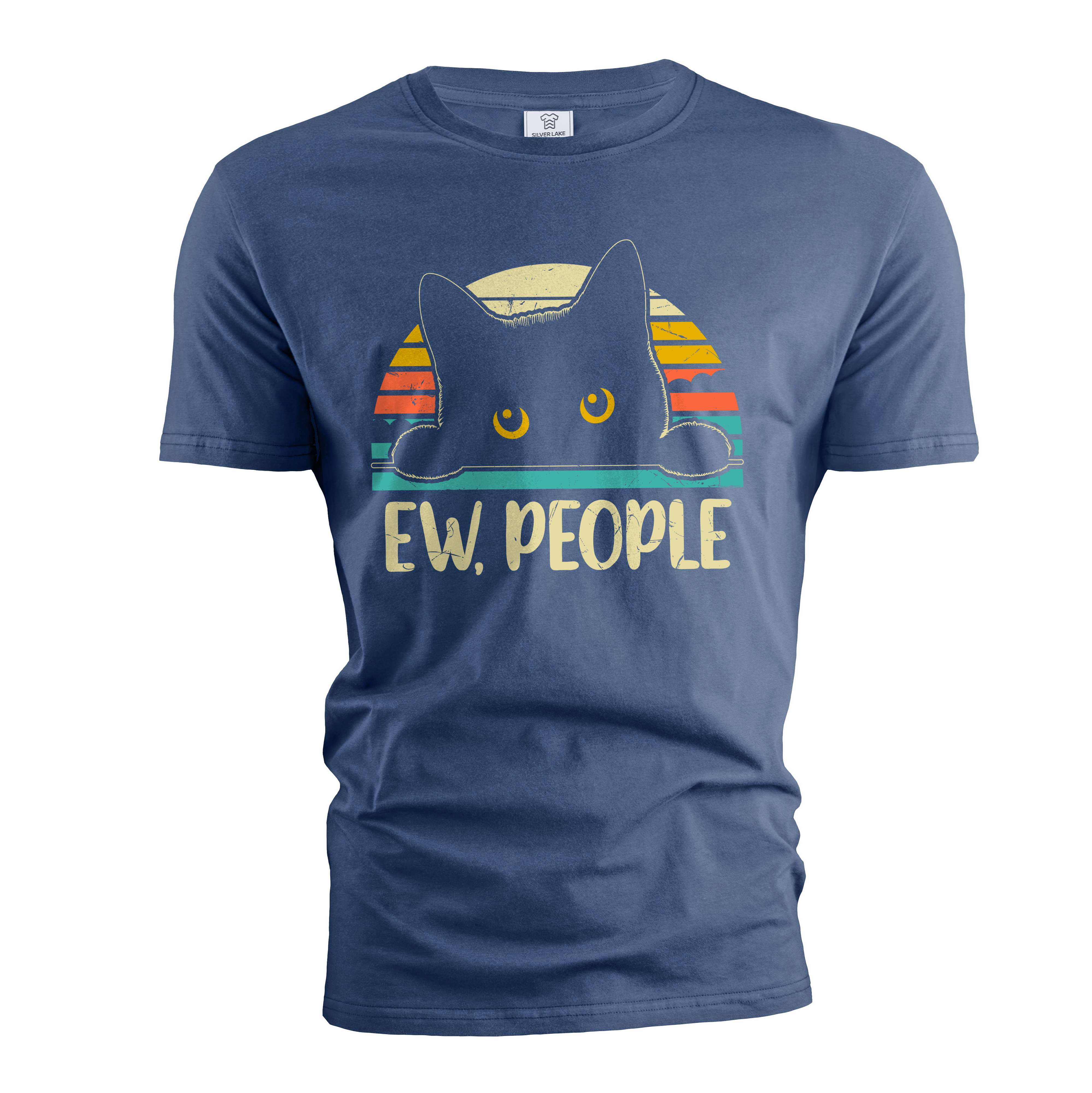 Cat Funny T-Shirt Ew People Shirt Introvert Shirt Cat pet Owner Shirt ...