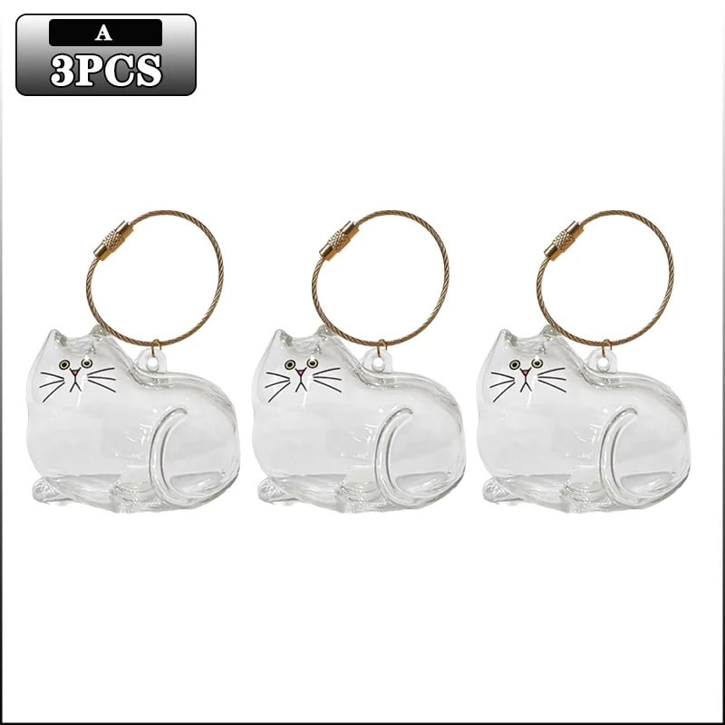Cat Fur Memorial Charm Resin Keepsake Capsule for Pet Hair Portable ...