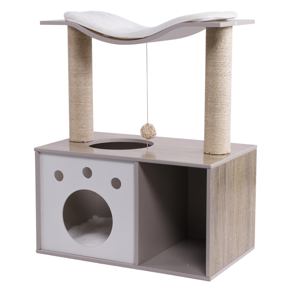 Cat Furniture, Cat Scratcher House, Multi-Level Play Structure for ...