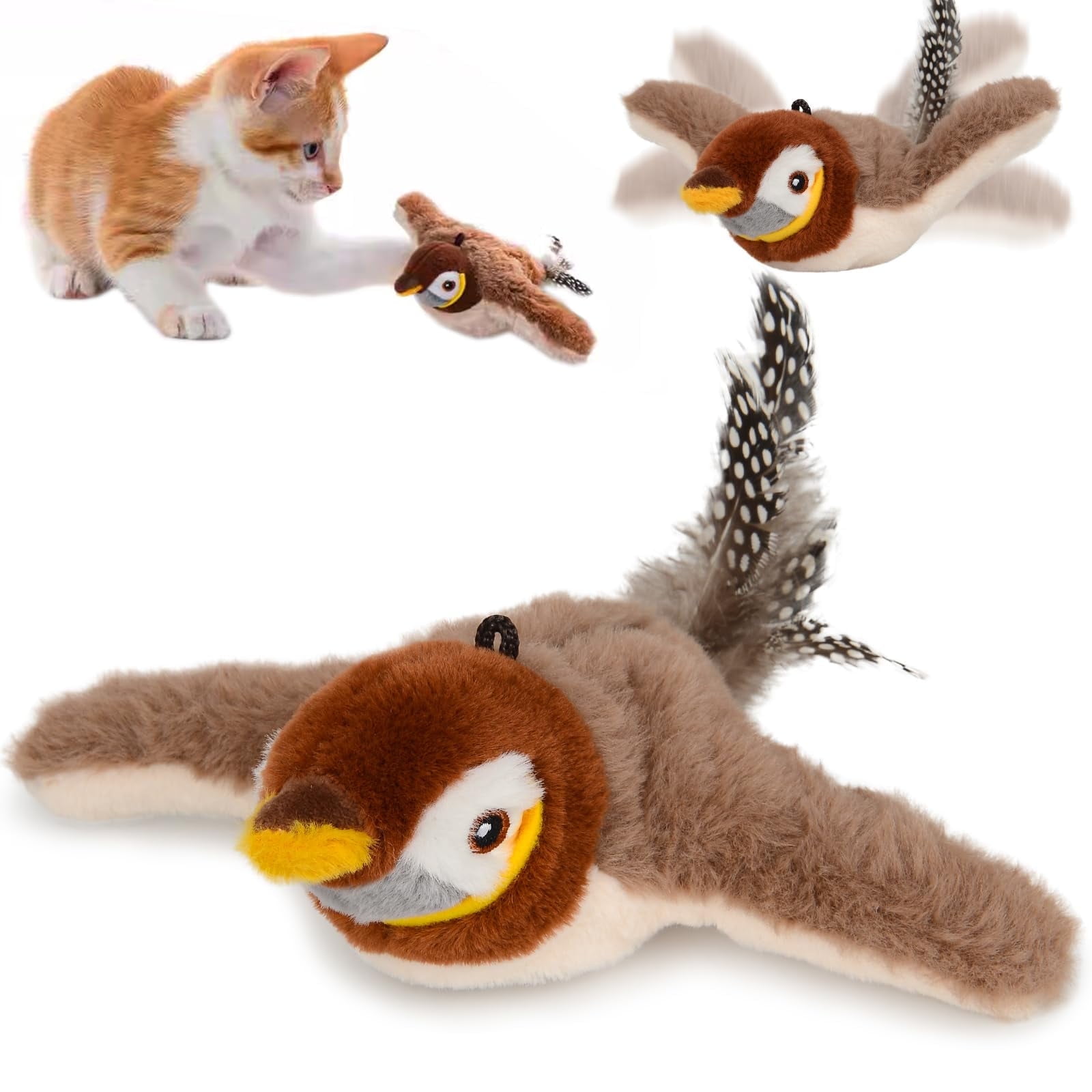 Cat Games,Flapping Bird Toy Cat,Flying Bird Toy For Cat,Interactive Cat ...
