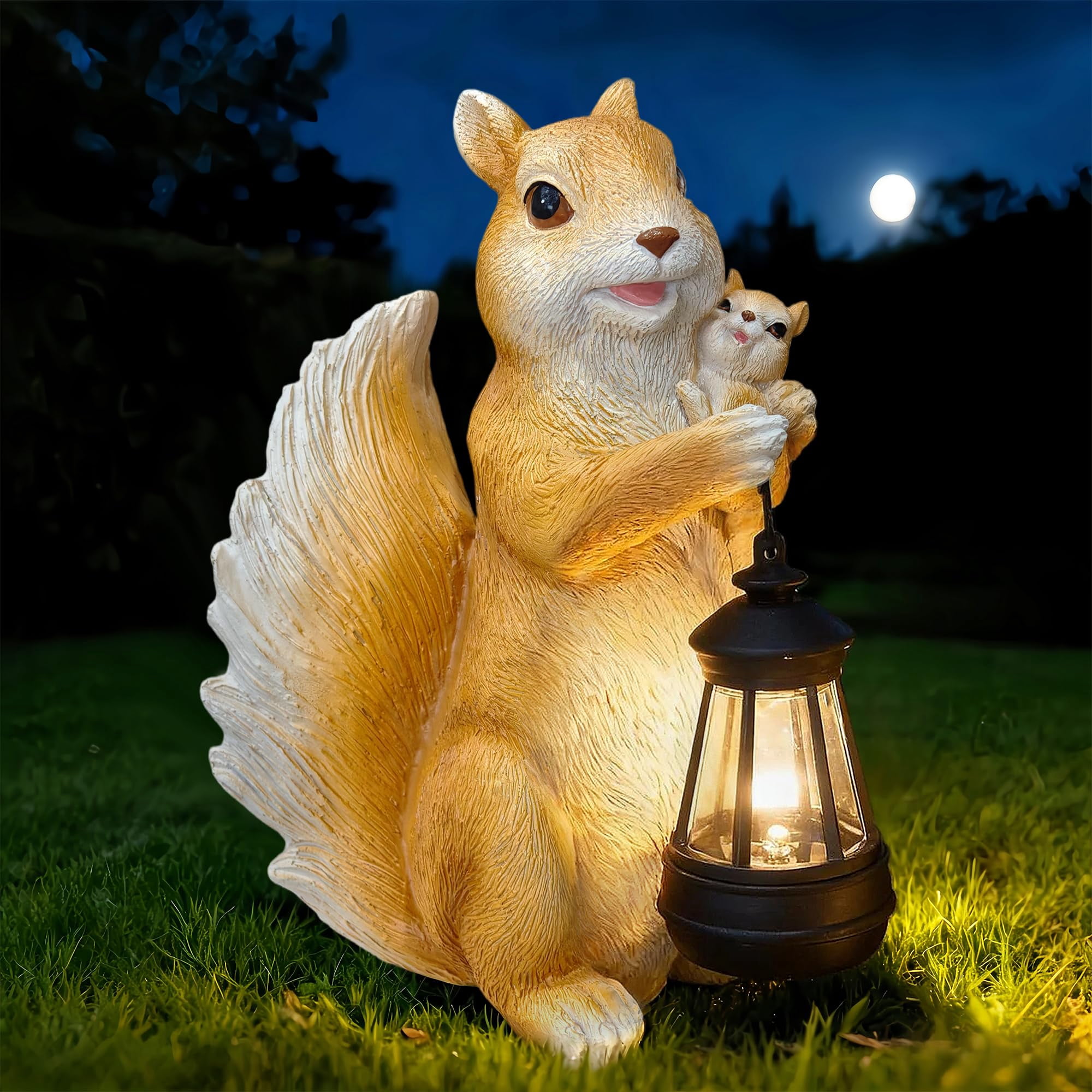 Cat Garden Statue Outdoor Decor - Solar Cat Garden Statue,Cats Figurine ...