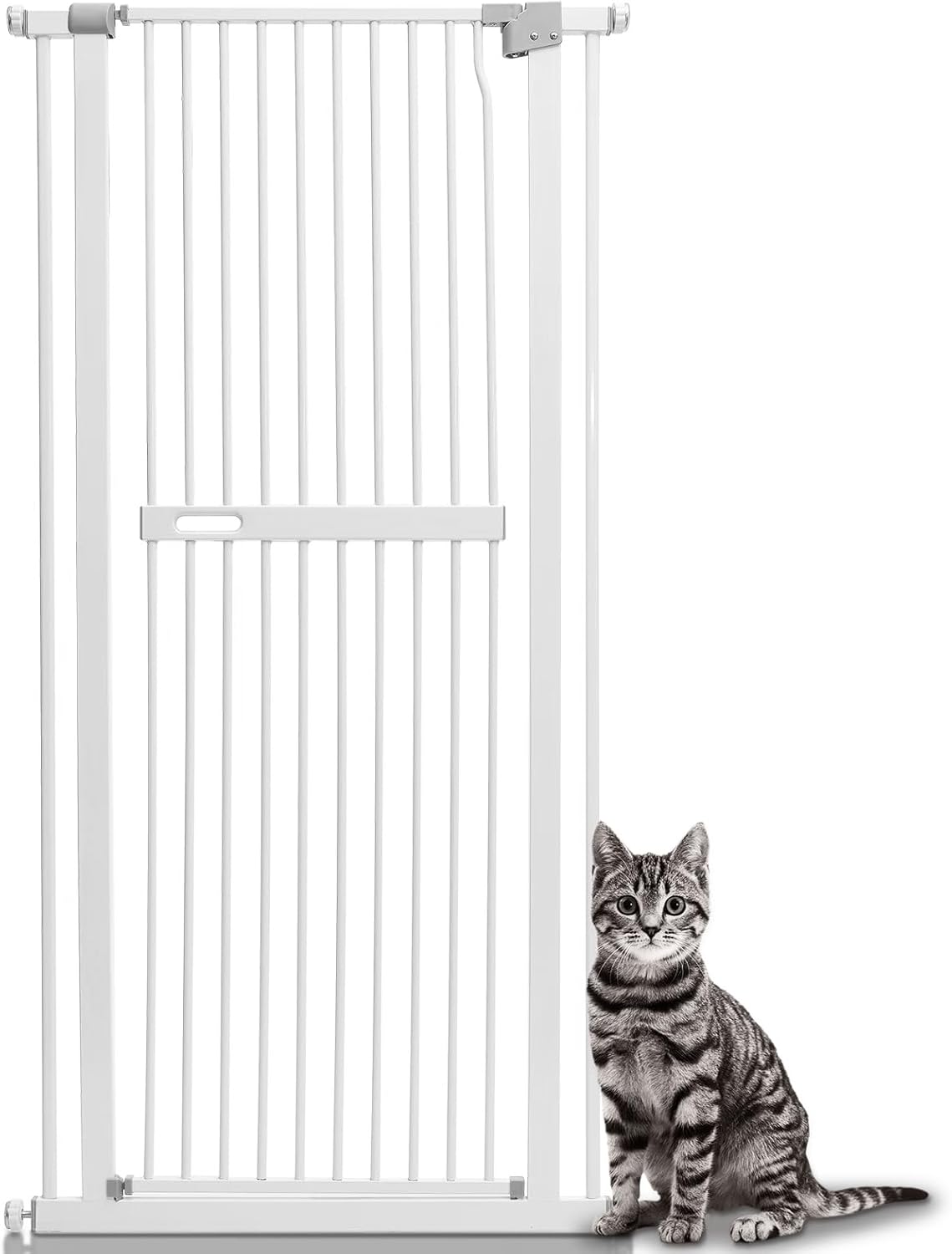 Cat Gate, 60" Extra Tall Pet Gate, Fits 30"-33" Openings, Durable ...