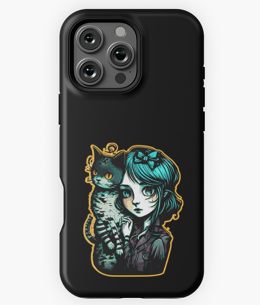 Cat Girl Anime Kawaii Neko Design N5982 Phone Case for iPhone 17 16 15 ...
