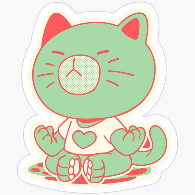 Cat Good Vibes Only Sticker Phone Decal Water Bottle Stickers Car ...