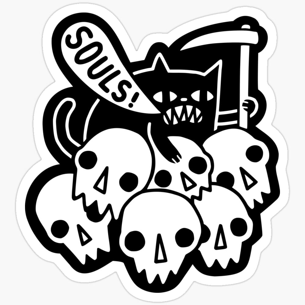 Cat Got Your Soul? Sticker Phone Decal Water Bottle Stickers Car Decals ...
