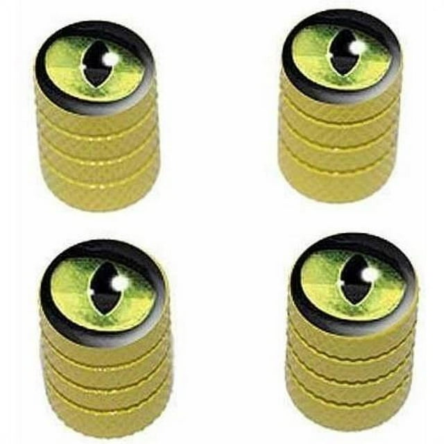 Cat Green Eye Tire Rim Wheel Aluminum Valve Stem Caps, Multiple Colors ...