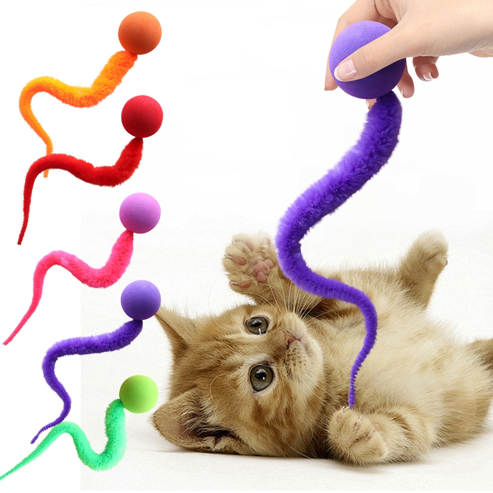 Cat Grinding Rolling Ball With Tail, Caterpillar Pet Supplies Empty ...