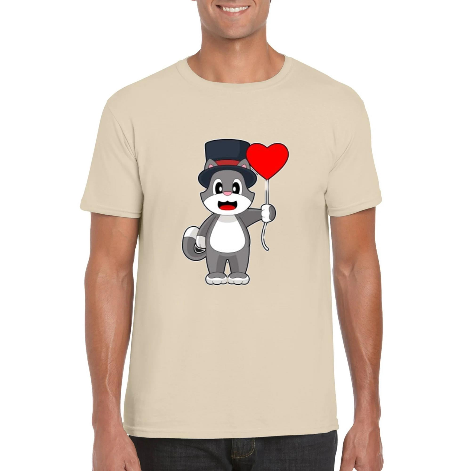 Cat Groom in Cylinder Hat Funny Wedding Theme Animal T-Shirt, for men ...