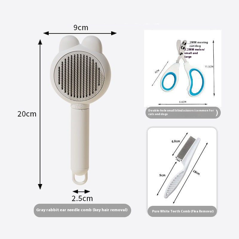 Cat Grooming Supplies 3 piece set include Round Hole Cat Nail Clippers ...