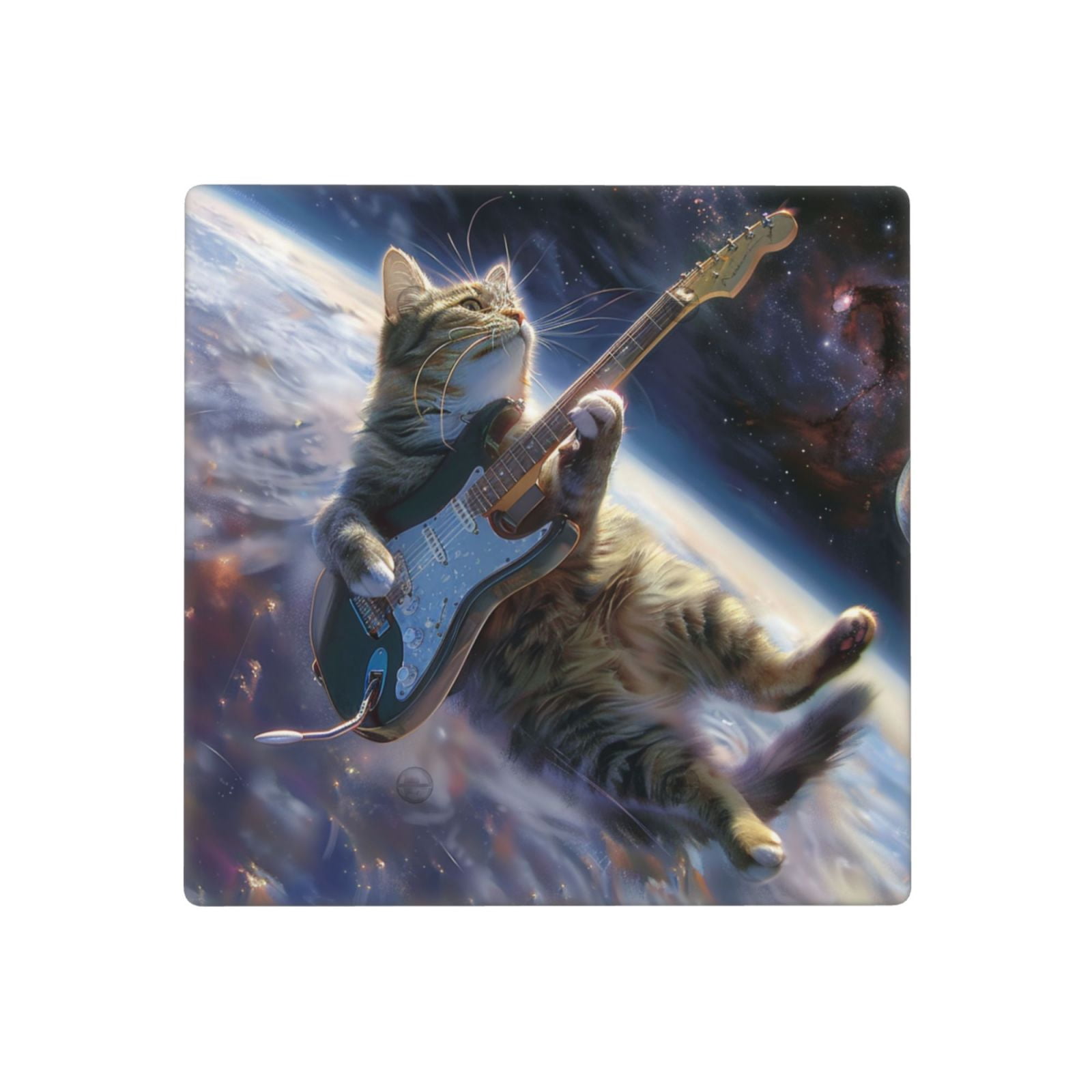 Cat Guitar Space Switch Cover Decorative Wall Plate / 2-Gang Blank ...