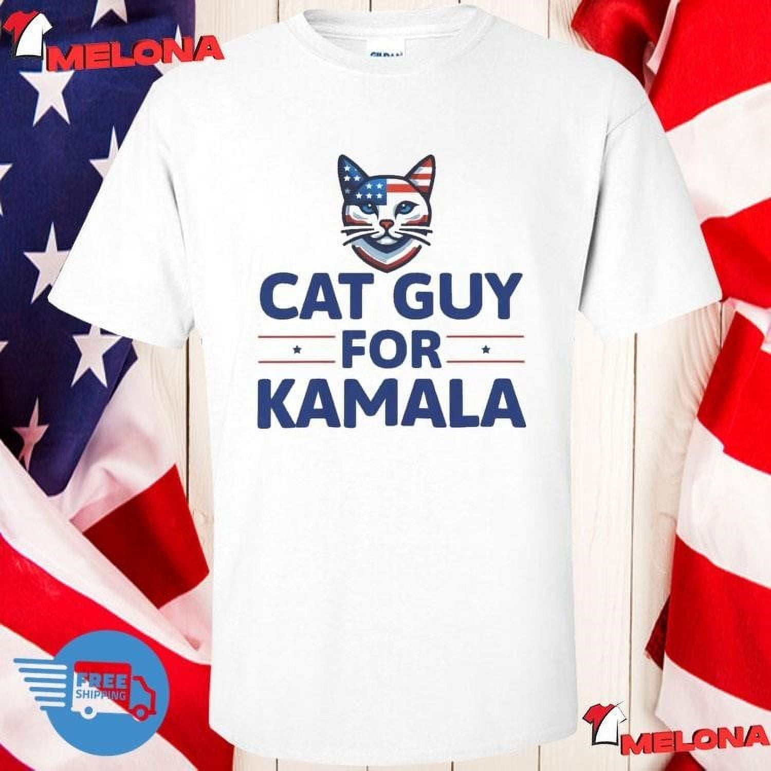 Cat Guy For Kamala Harris 2024 Childless Cat For Lady Voting For Harris ...