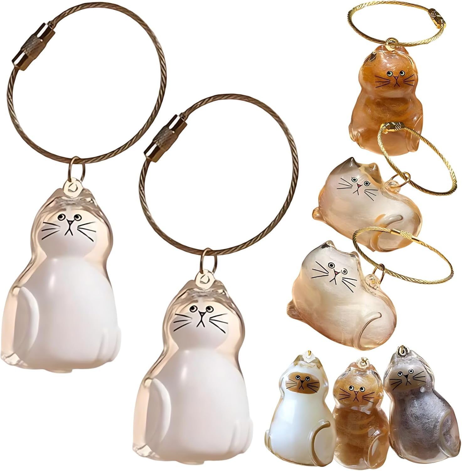 Cat Hair Memorial Capsule Keychain – Cat Hair Storage Capsules, Pet Fur ...