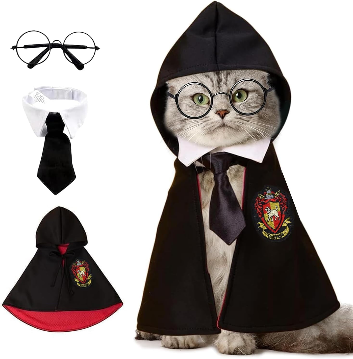 Cat Halloween Costume - Pet Wizard Costumes Mantle Magician Cosplay ...