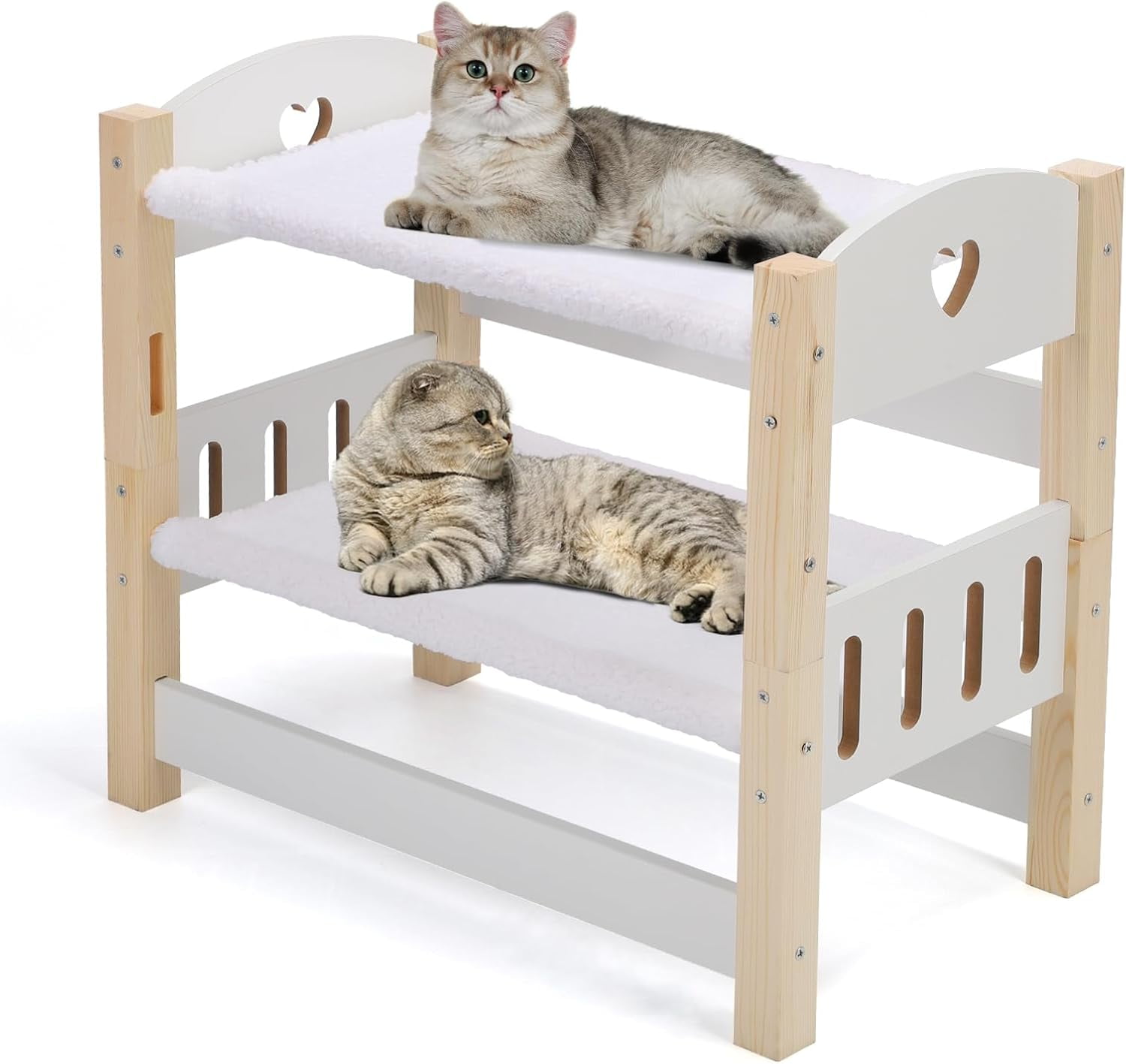 Cat Hammock Beds, 2 Layers Elevated Cat Beds for Indoor Cats, Sturdy ...