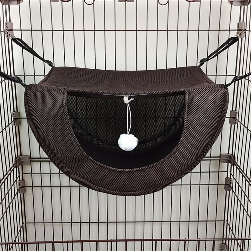 Cat Hammock Pet Cage Hanging Bed Breathable Mesh Cozy Kitten Hamster ...