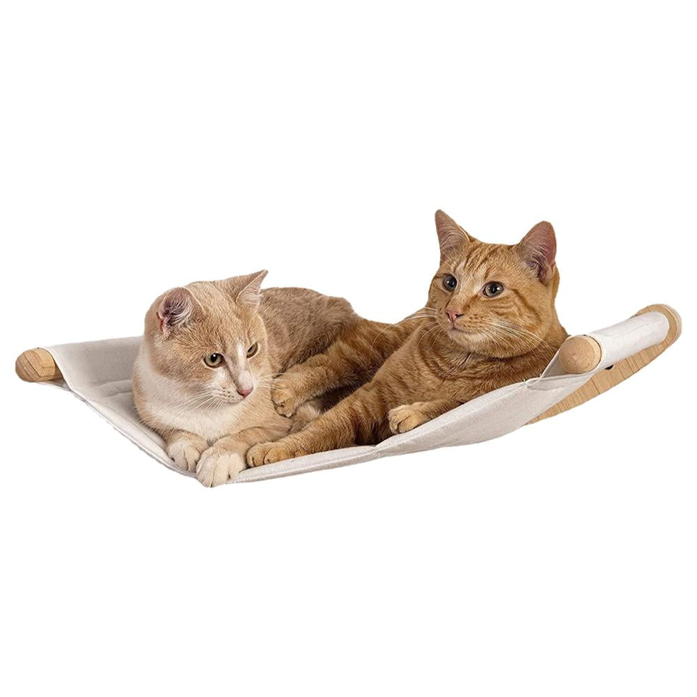 Cat Hammock Wall Mounted Wooden Kitten Hanging Bed Pet Furniture ...